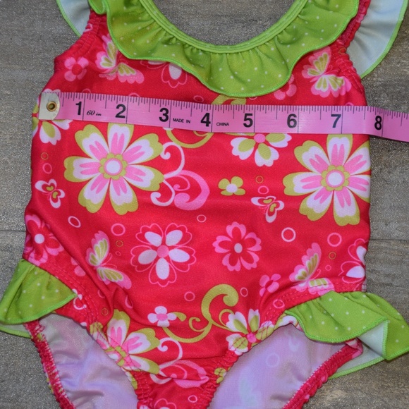 Pink Platinum | Swim | Pink Platinum Pink Green Floral Ruffle Swimsuit ...